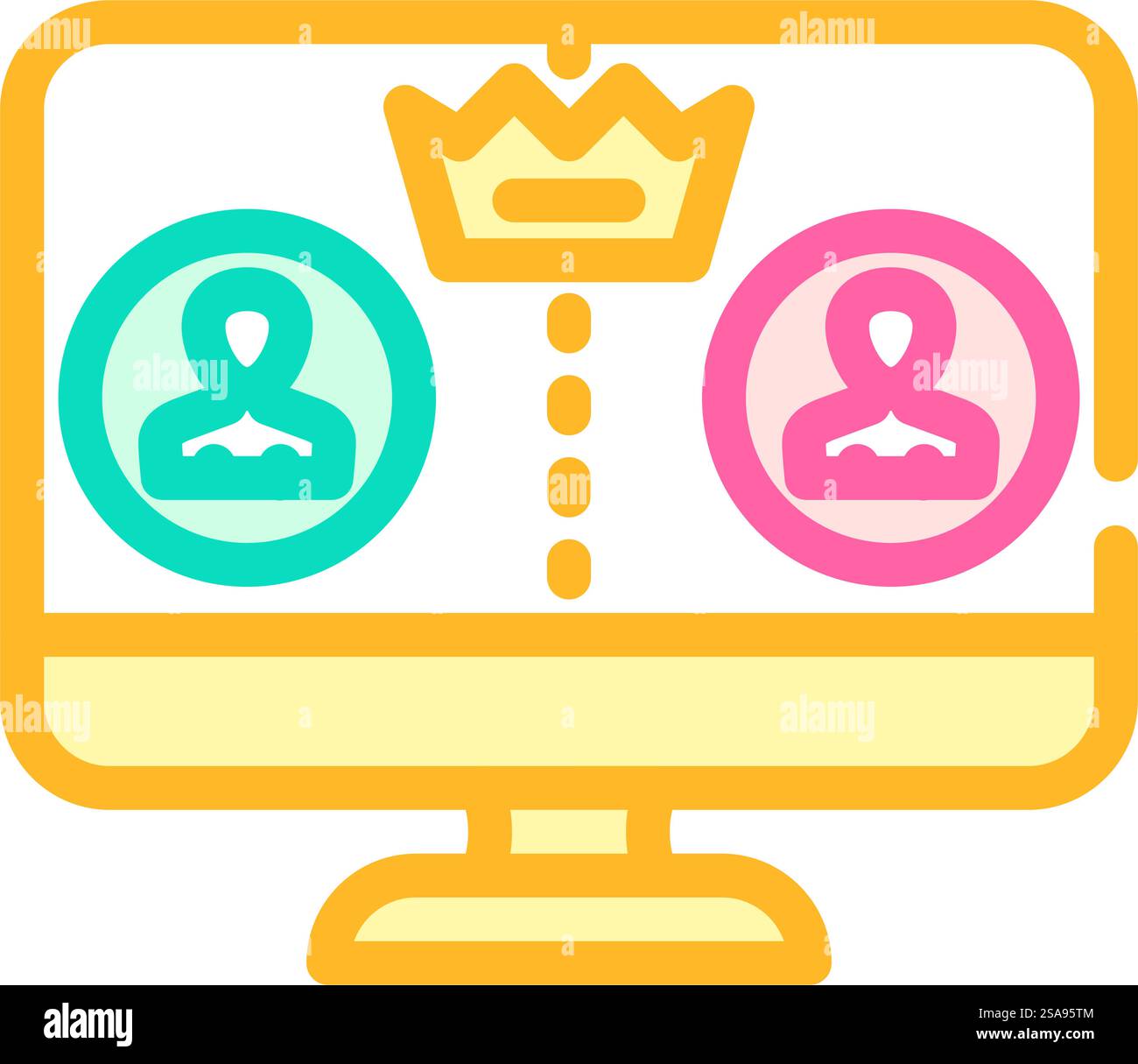 moderator control color icon vector. moderator control sign. isolated ...