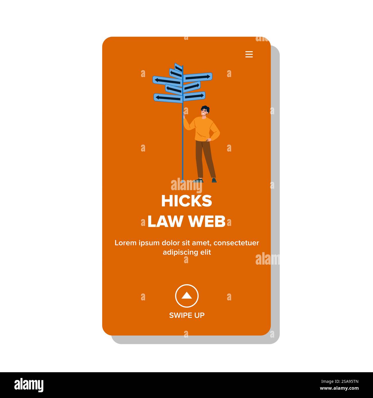 experience hicks law web vector. psychology cognitive, load making ...