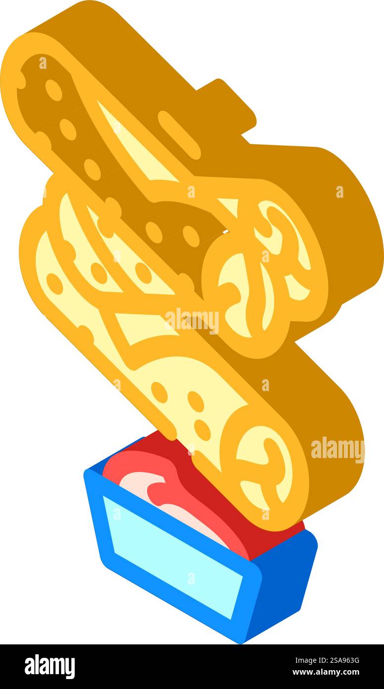 egg roll fast food isometric icon vector. egg roll fast food sign ...