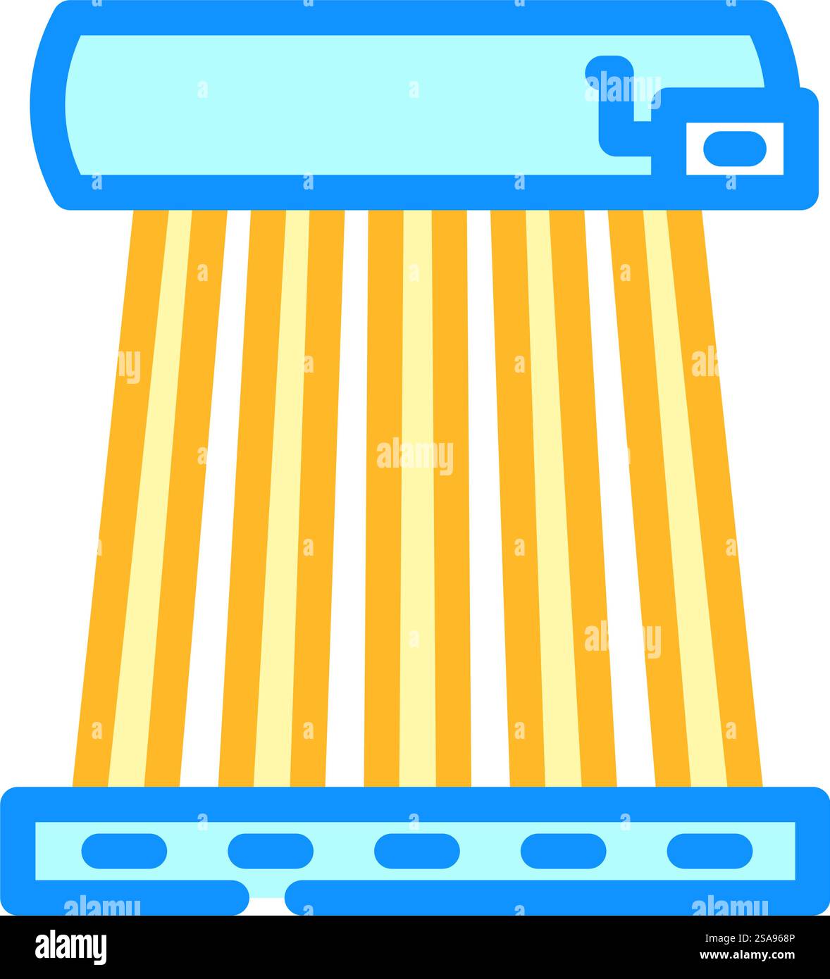 heating solar panel color icon vector. heating solar panel sign ...