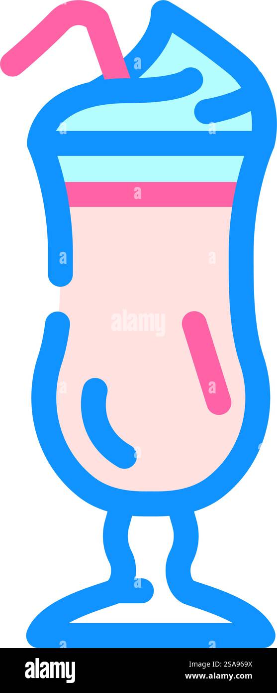 milkshake fast food color icon vector. milkshake fast food sign ...