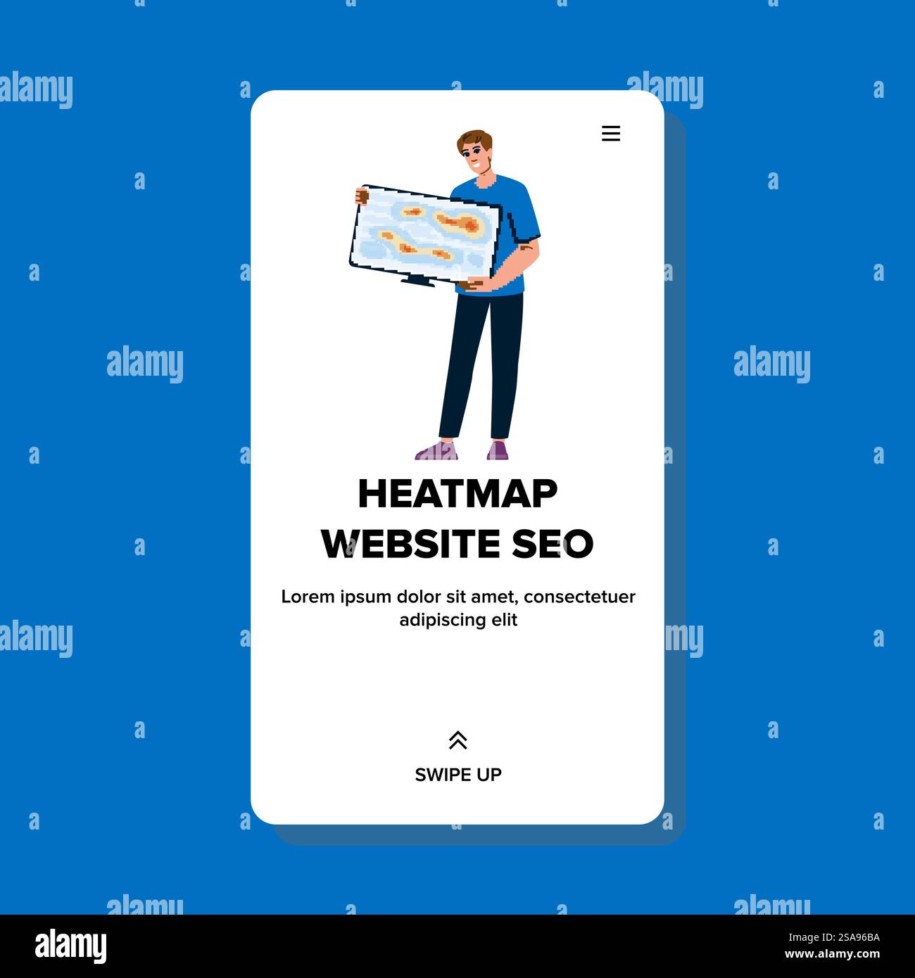 analysis heatmap website seo vector. optimization traffic, keywords ... analysis heatmap website seo vector. optimization traffic, keywords ...