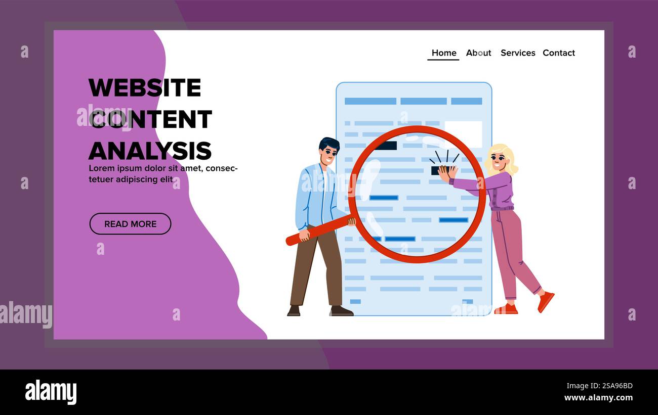 strategy website content analysis vector. analytics traffic, conversion user, experience ...