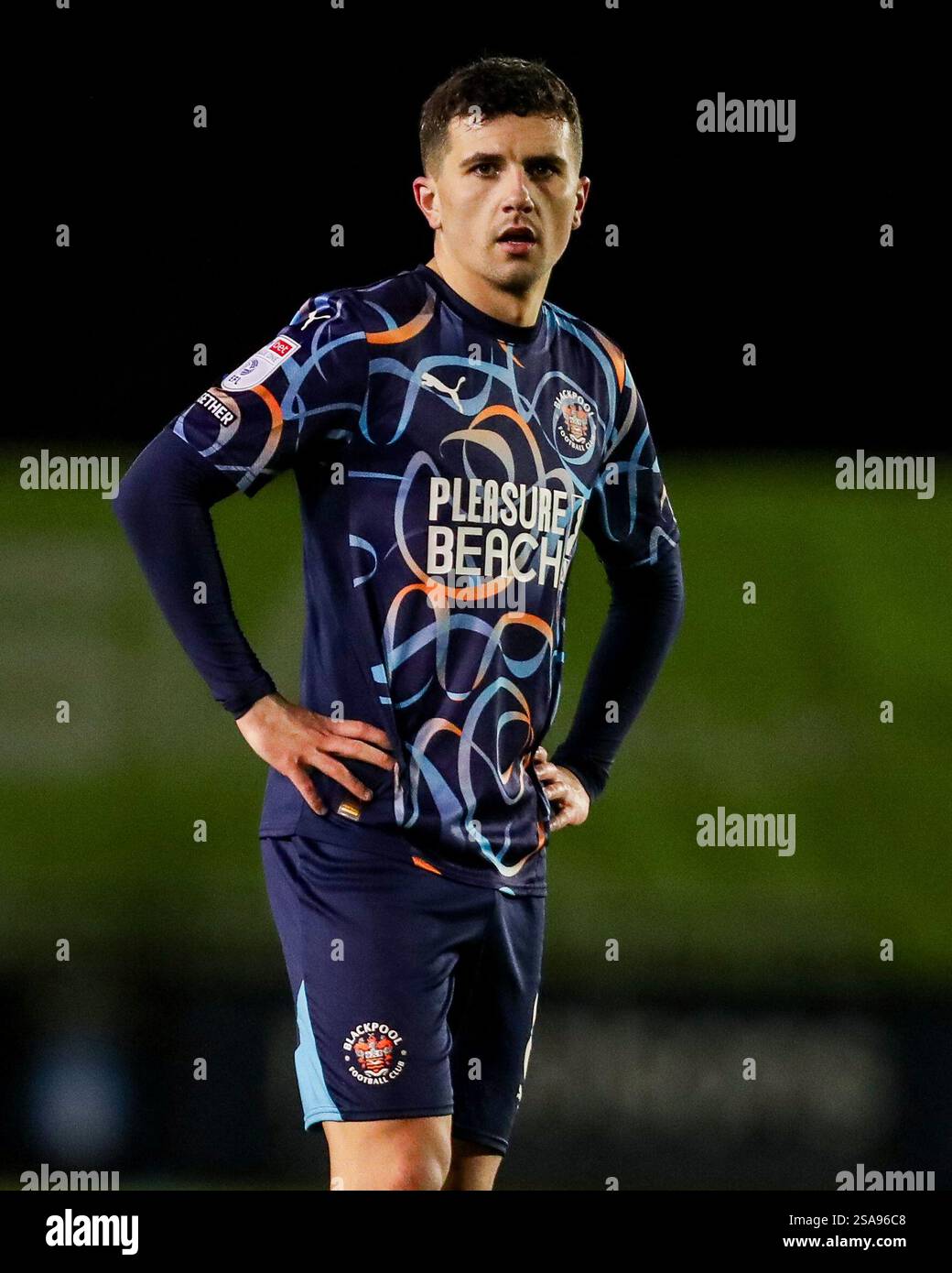 Lincoln, UK. 28th Jan, 2025. Albie Morgan of Blackpool looks on during ...