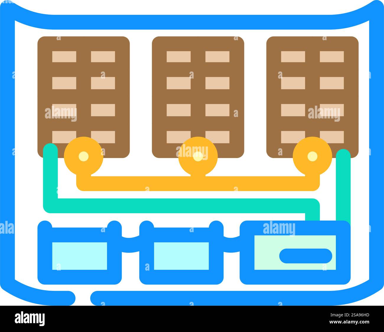 Roof installation line icon Cut Out Stock Images & Pictures - Alamy