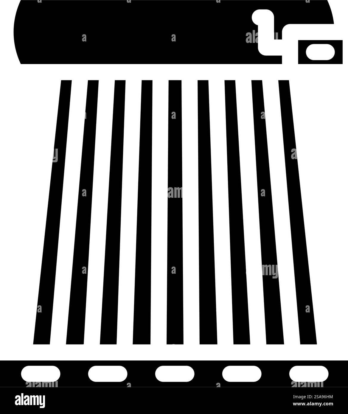 heating solar panel glyph icon vector. heating solar panel sign ...