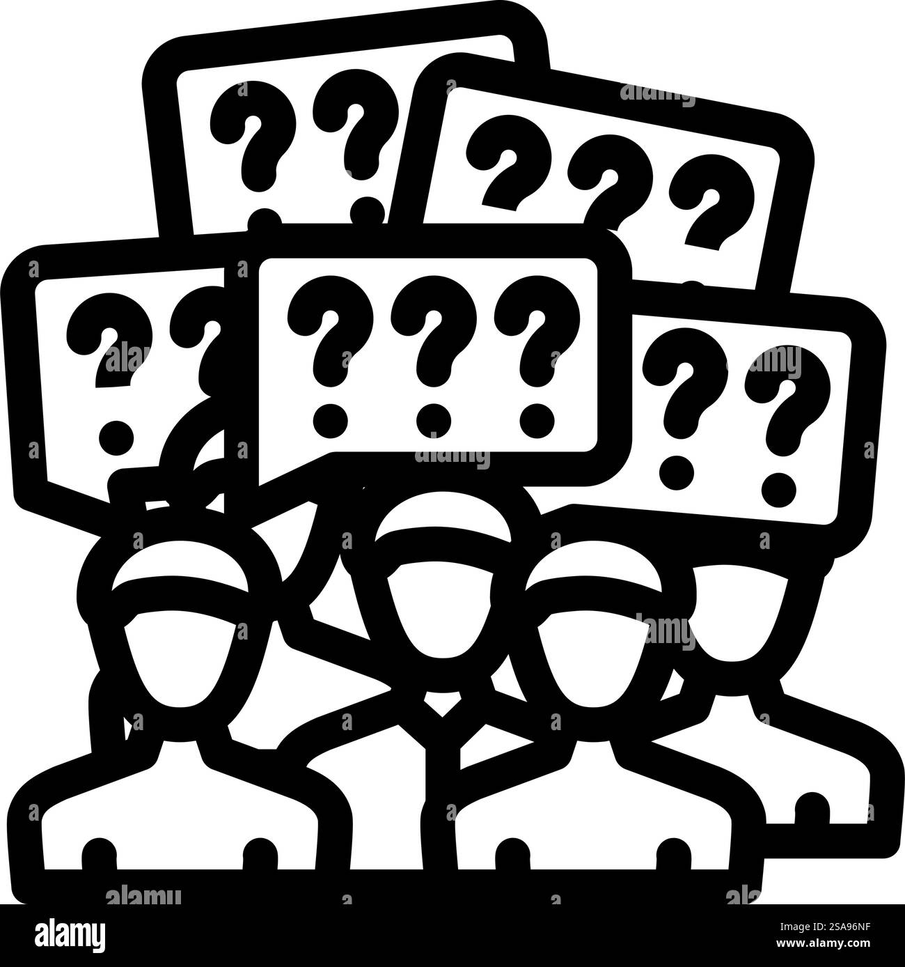 qa session line icon vector. qa session sign. isolated contour symbol ...