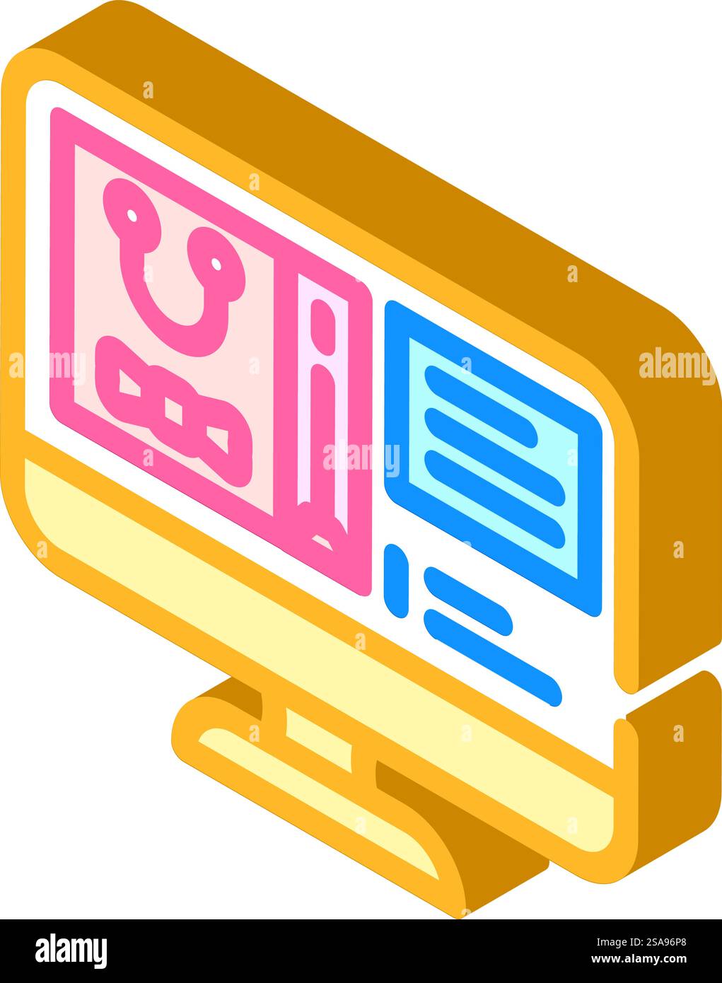 virtual swag bag isometric icon vector. virtual swag bag sign. isolated ...