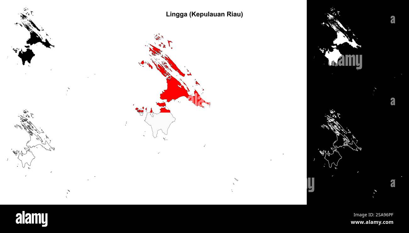 Lingga vector map hi-res stock photography and images - Alamy