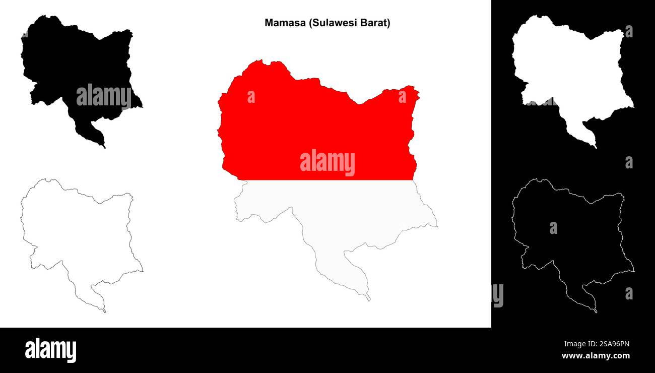 Mamasa blank outline map set Stock Vector Image & Art - Alamy