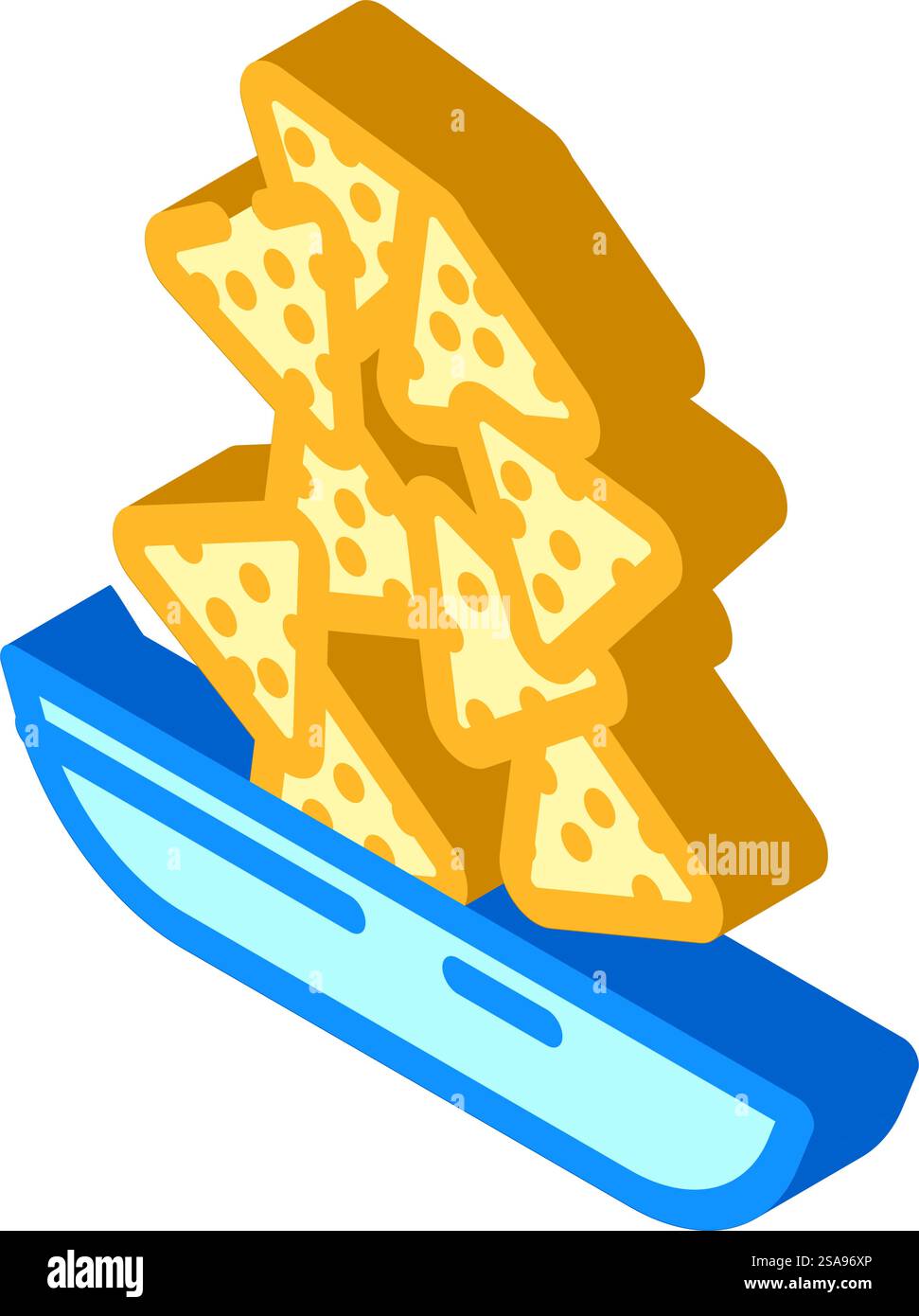 nachos fast food isometric icon vector. nachos fast food sign. isolated ...