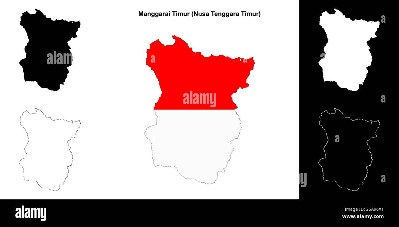 Manggarai timur silhouette map hi-res stock photography and images - Alamy