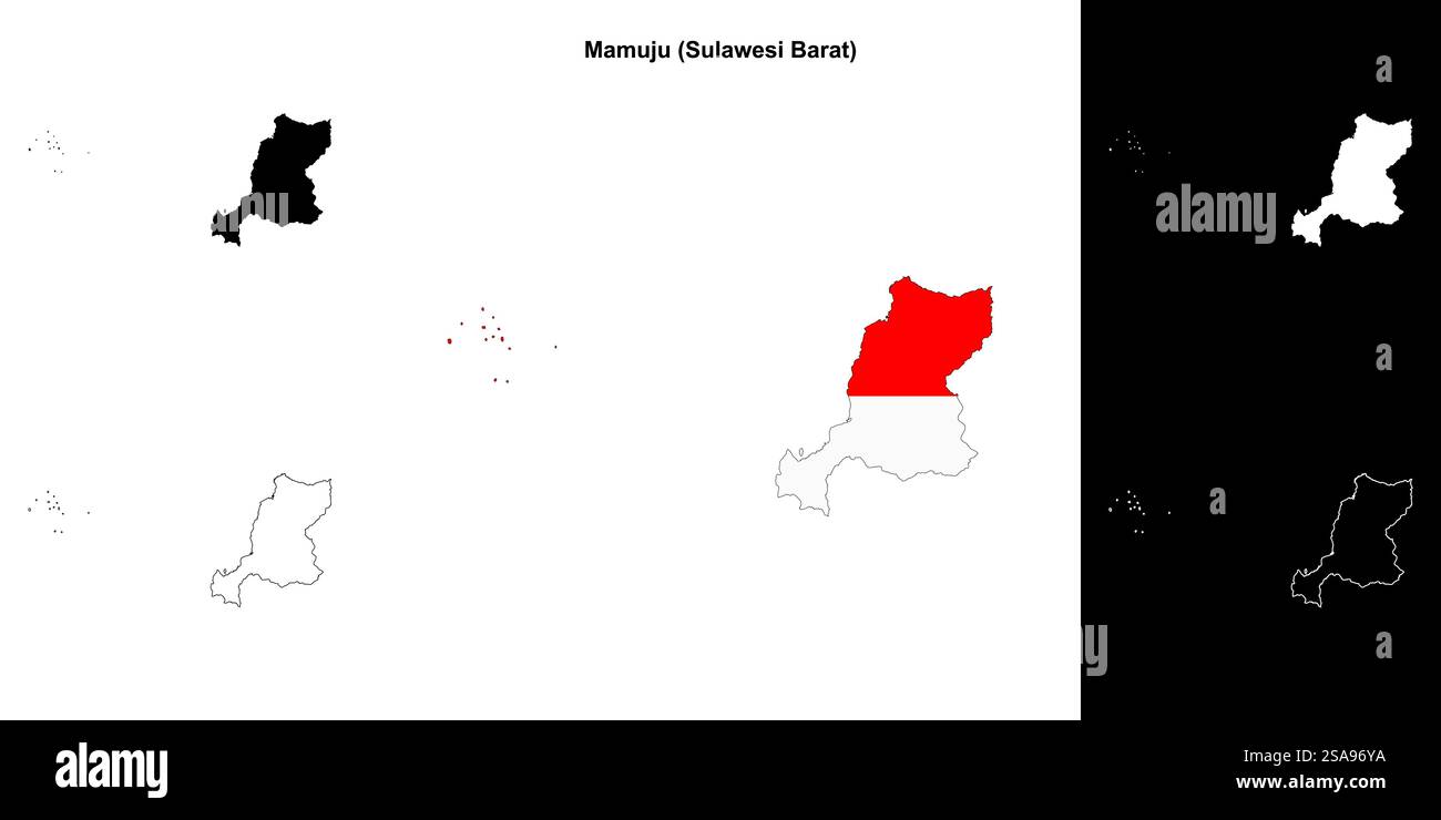 Mamuju blank outline map set Stock Vector Image & Art - Alamy