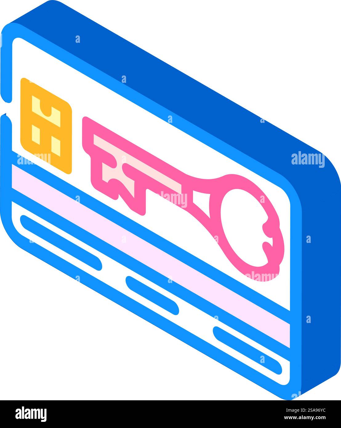 virtual keycard isometric icon vector. virtual keycard sign. isolated ...