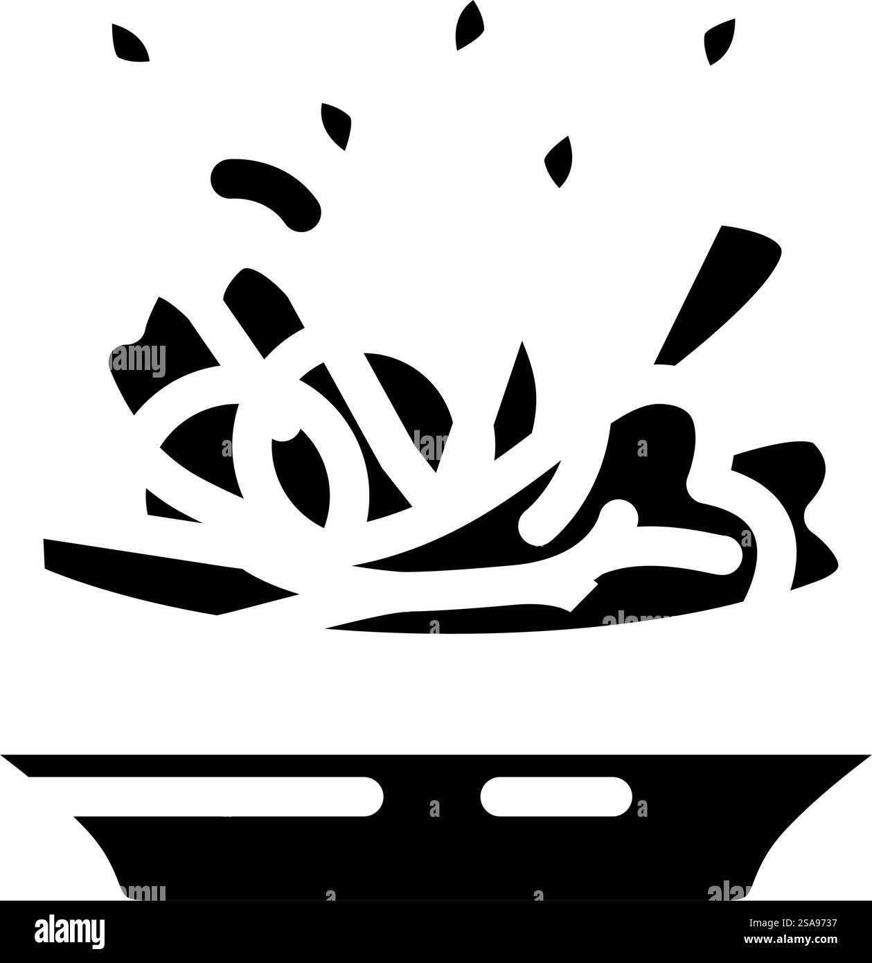 salad fast food glyph icon vector. salad fast food sign. isolated ...