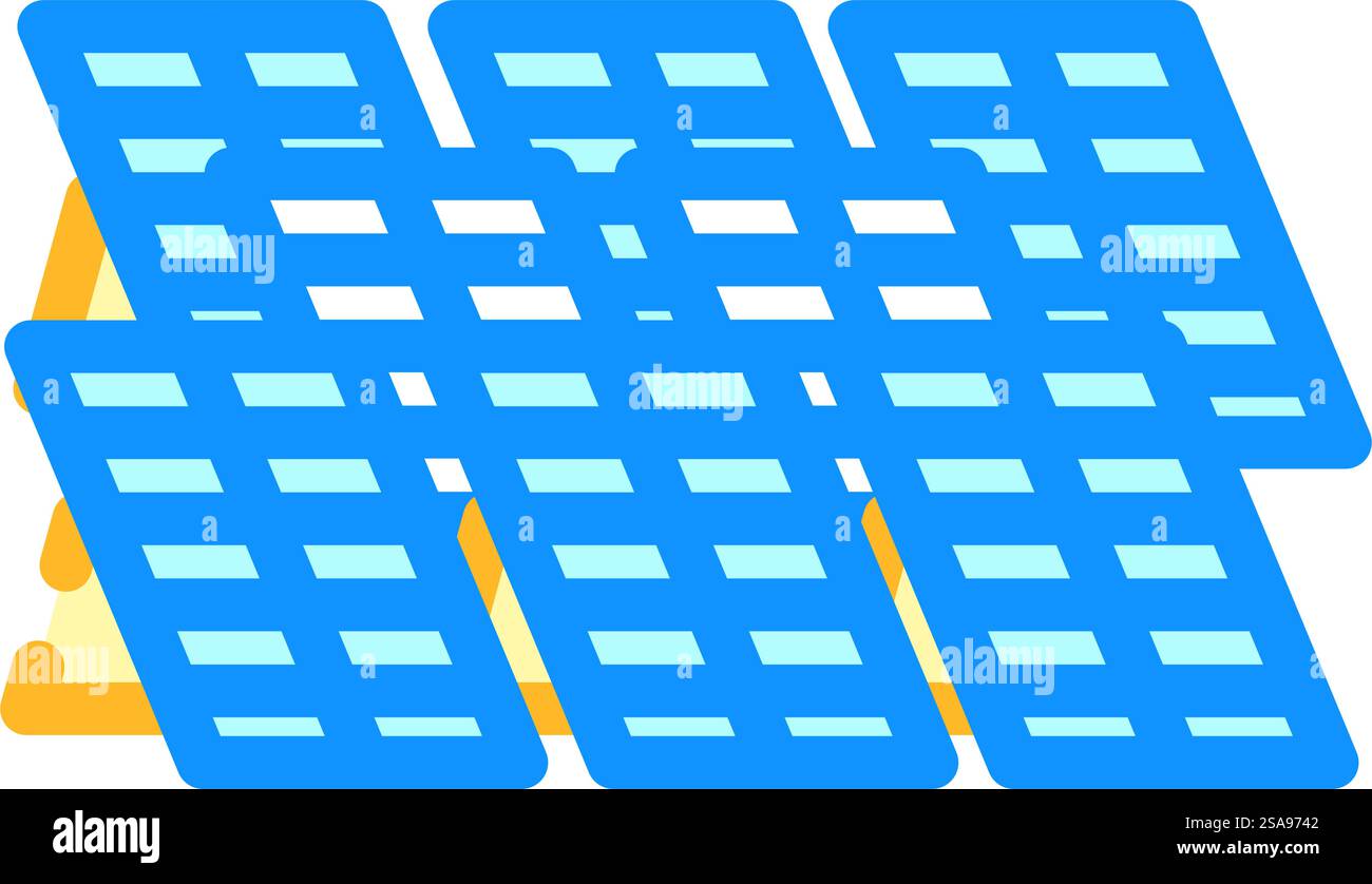 power plant solar panel color icon vector. power plant solar panel sign ...
