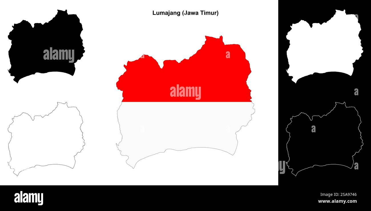 Lumajang map hi-res stock photography and images - Alamy