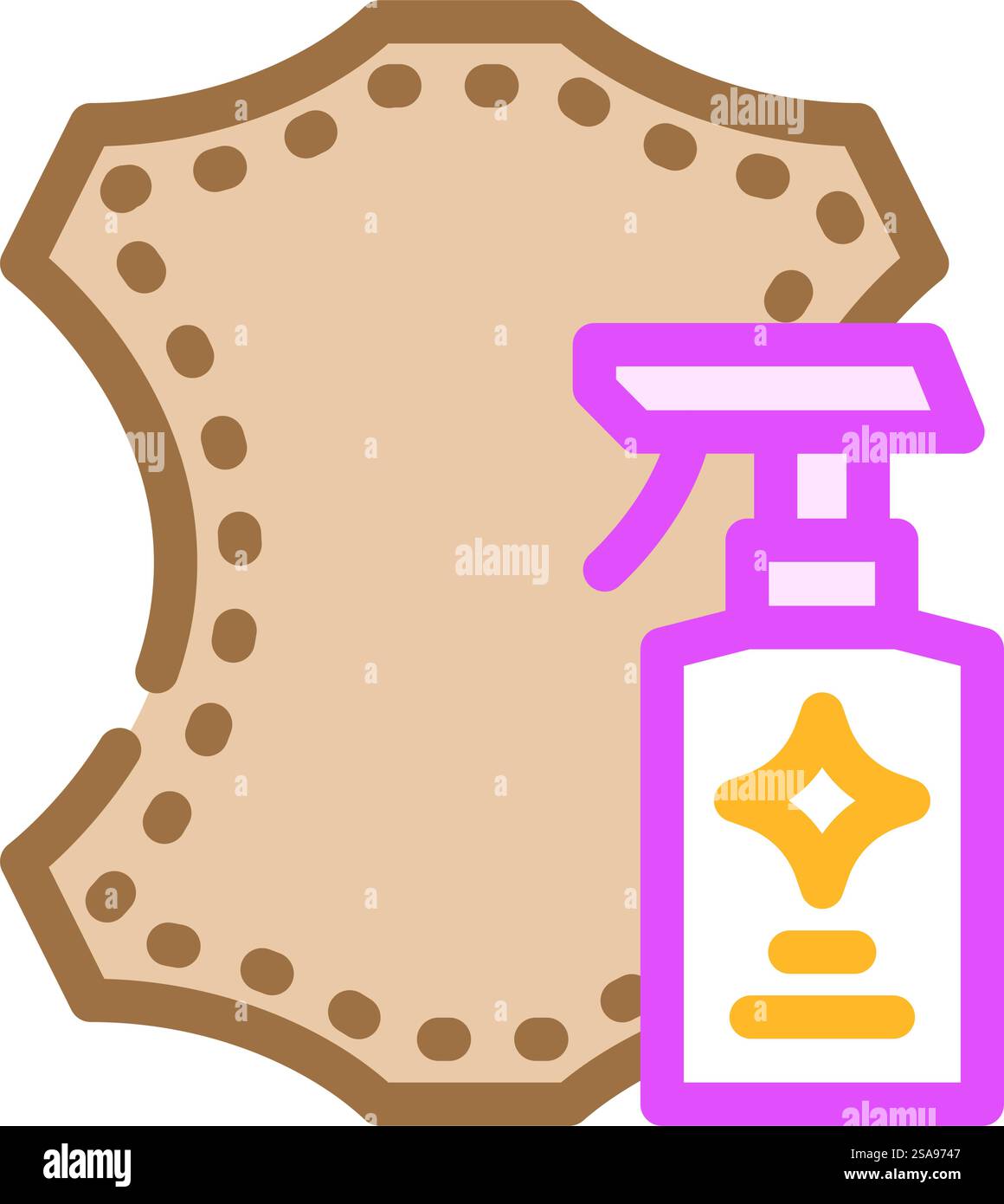 leather cleaning color icon vector. leather cleaning sign. isolated ...