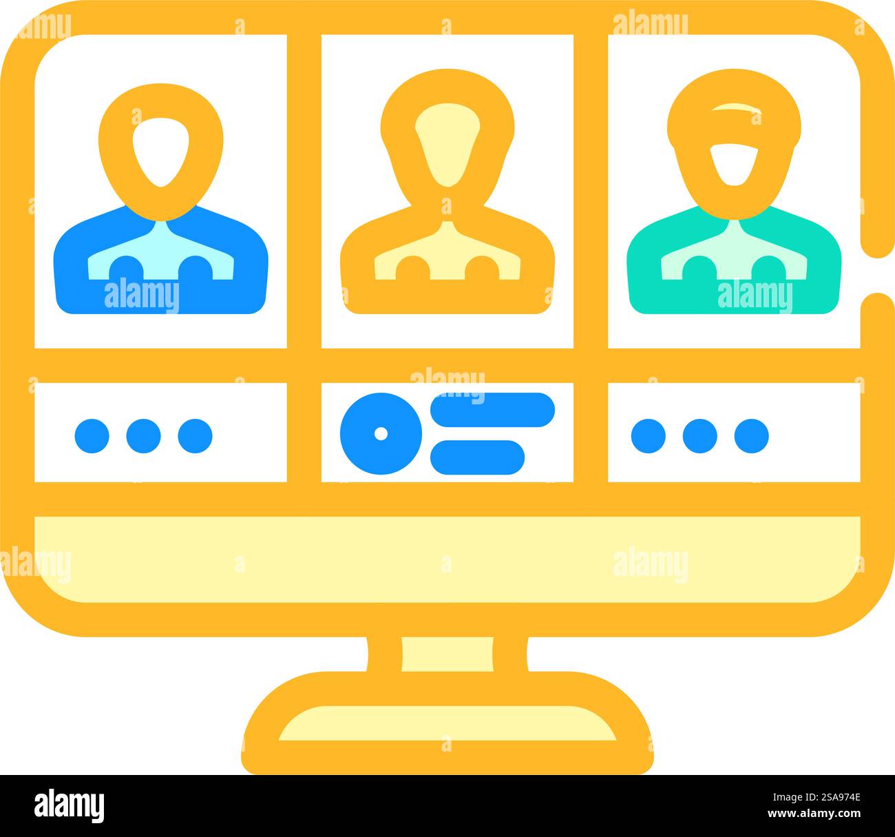 attendee networking color icon vector. attendee networking sign ...