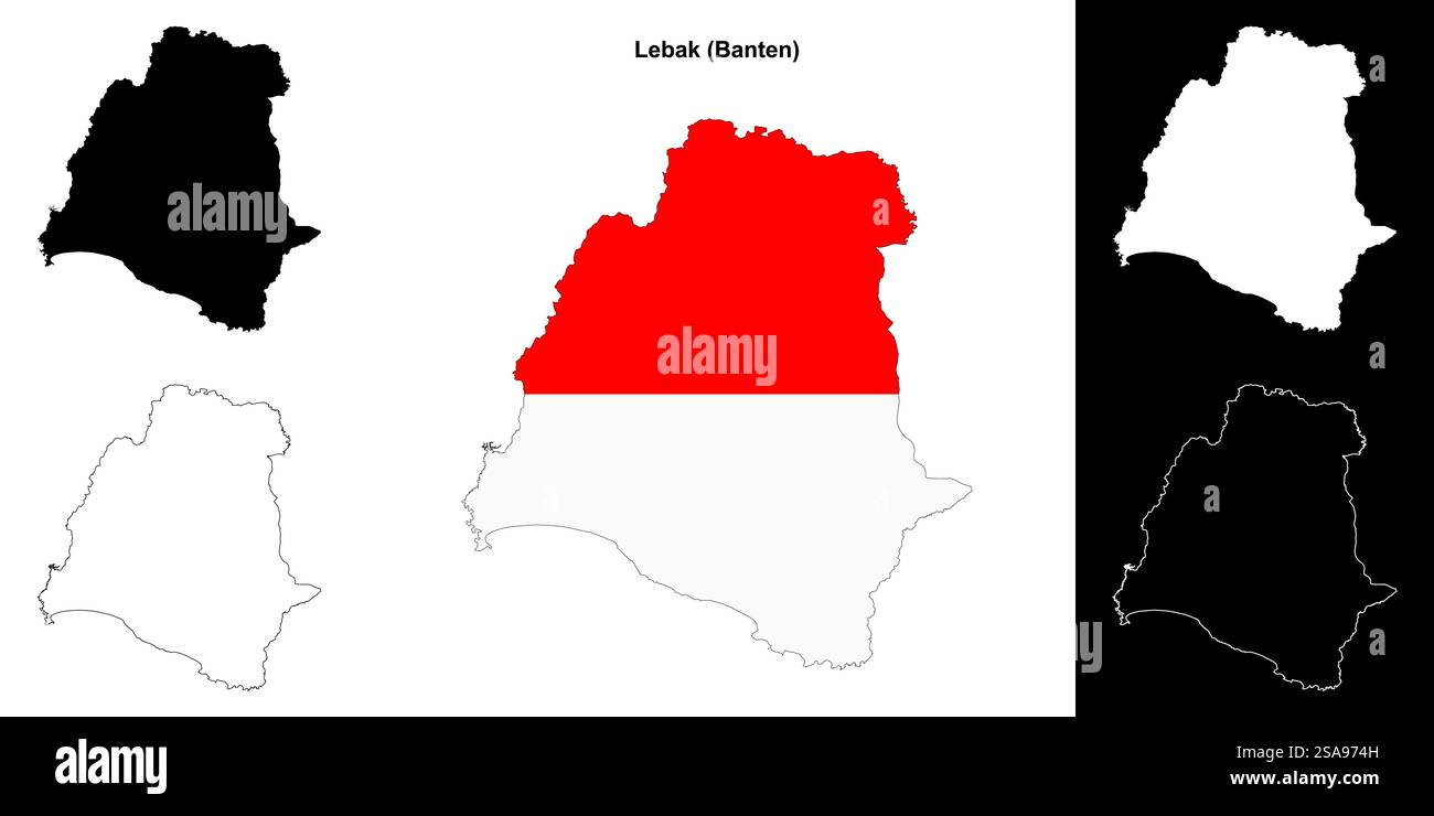 Lebak vector map hi-res stock photography and images - Alamy
