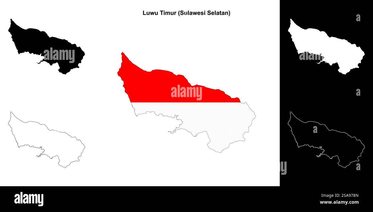 Blank luwu timur map hi-res stock photography and images - Alamy