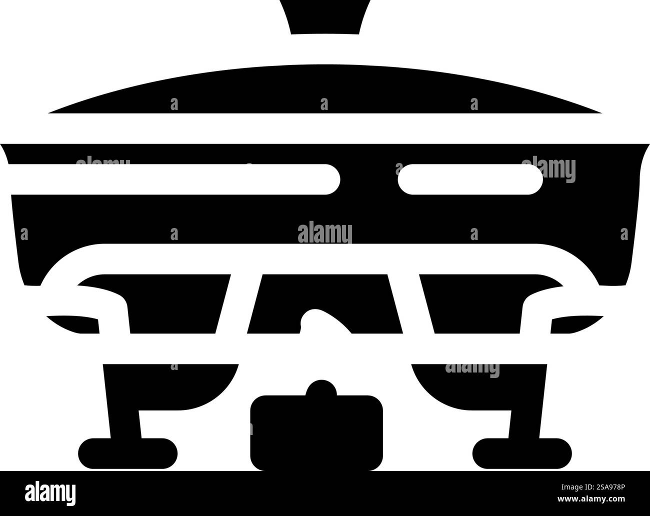 food warmer restaurant equipment glyph icon vector. food warmer ...