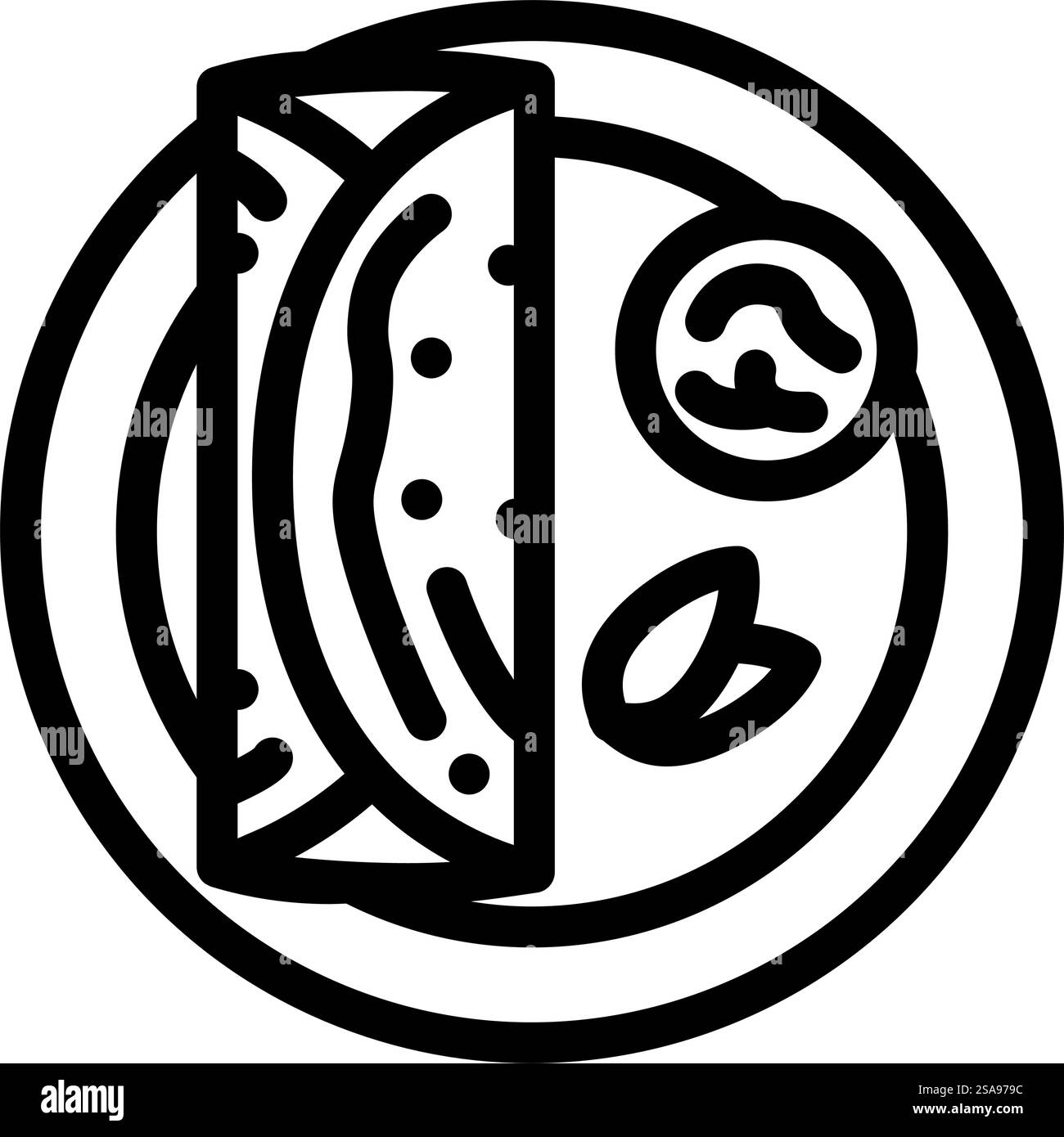 dosas indian cuisine line icon vector. dosas indian cuisine sign ...