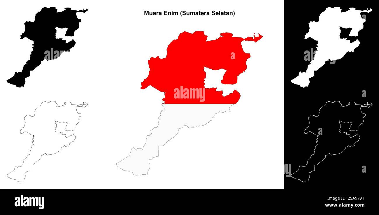 Muara enim vector map hi-res stock photography and images - Alamy