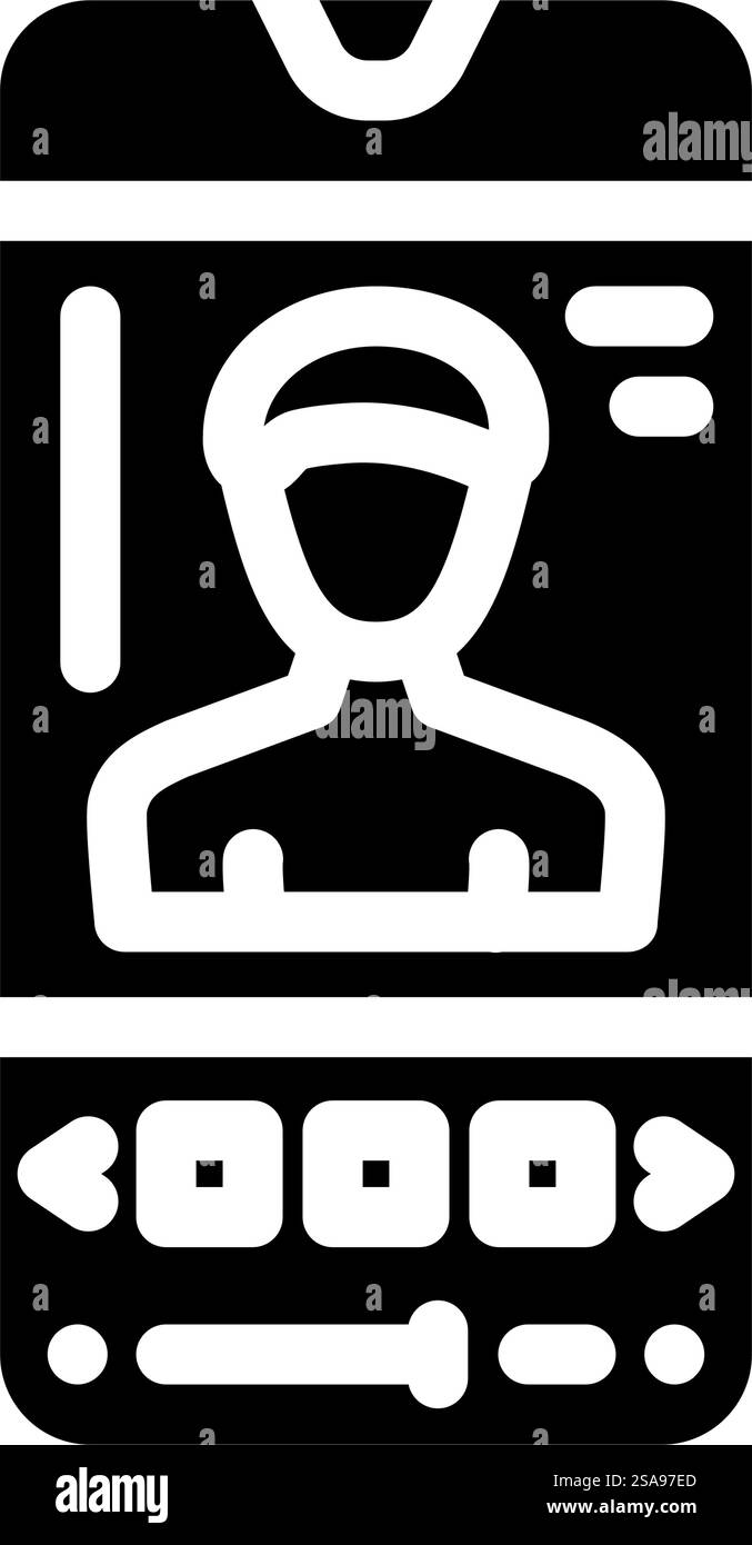 virtual photo booth glyph icon vector. virtual photo booth sign ...