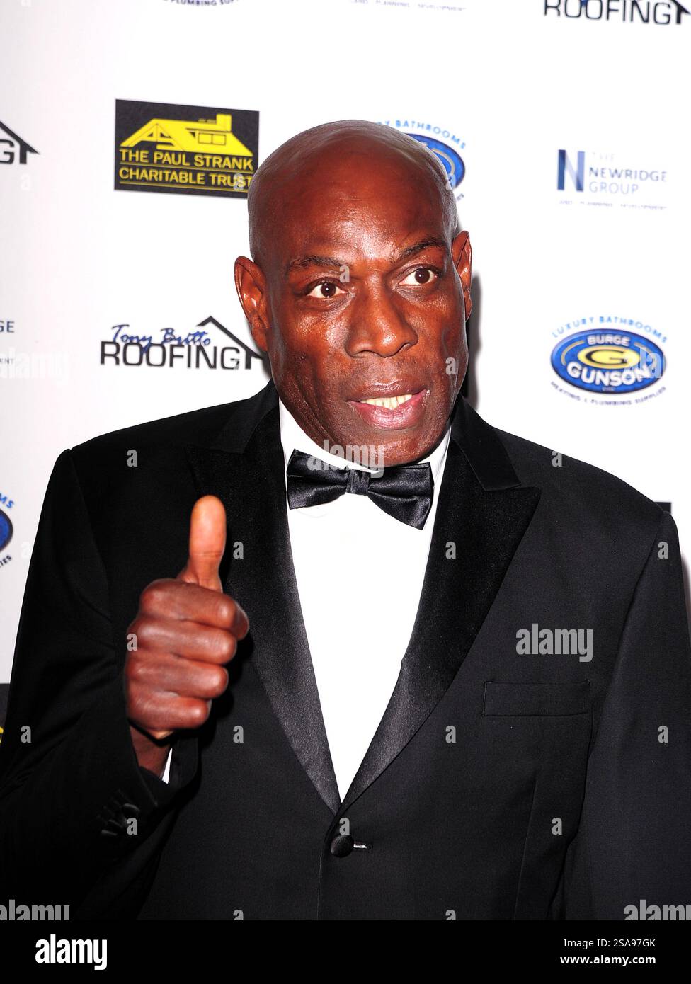 Frank Bruno attending The Paul Strank Charity Gala at The Bank of ...