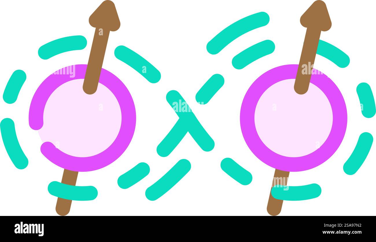 entanglement quantum technology color icon vector. entanglement quantum ...