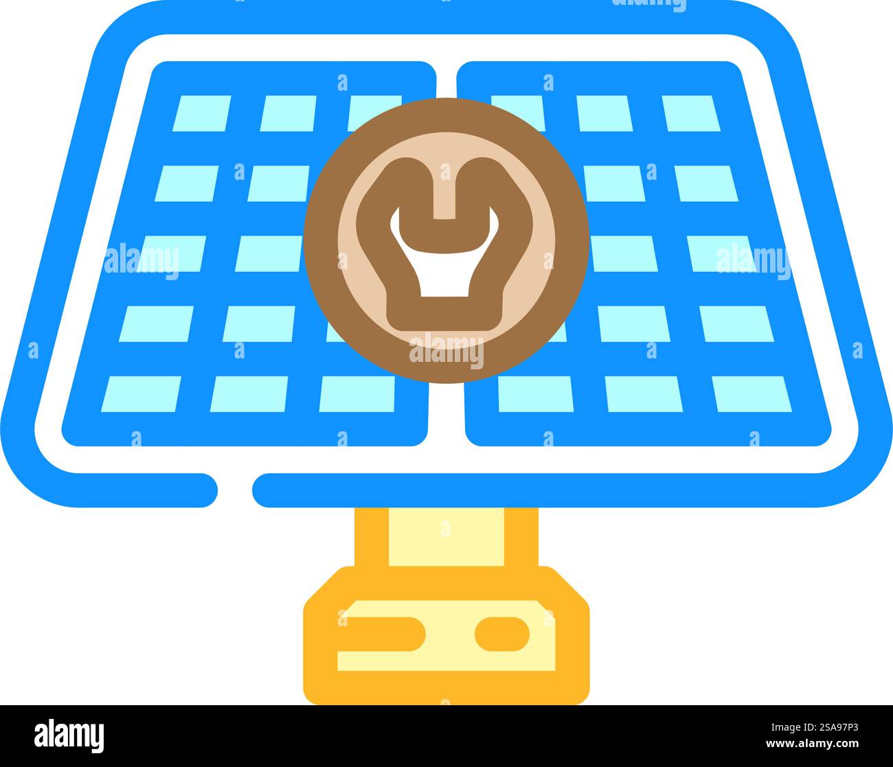 maintenance solar panel color icon vector. maintenance solar panel sign ...
