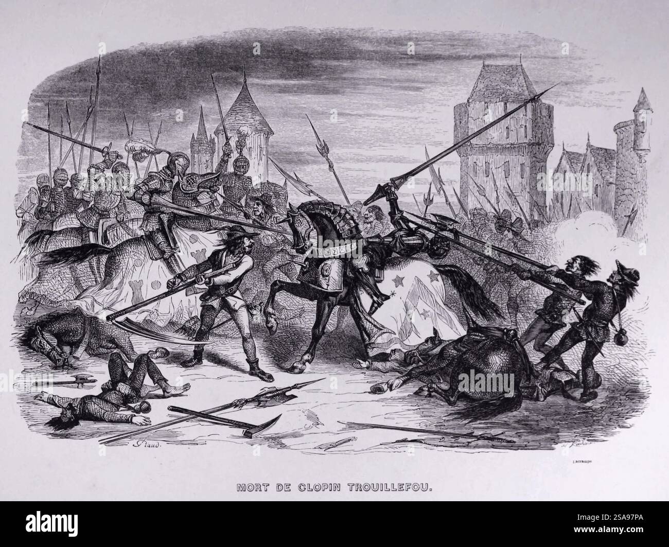 Wood engraving from Victor Hugo's Notre-Dame de Paris, published in ...