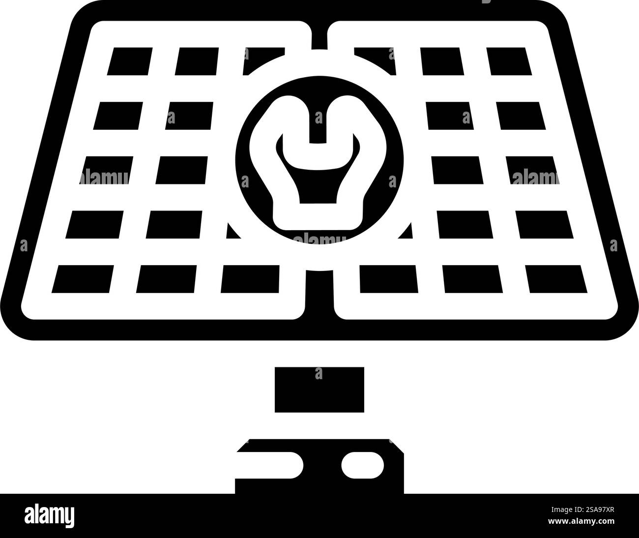 maintenance solar panel glyph icon vector. maintenance solar panel sign ...