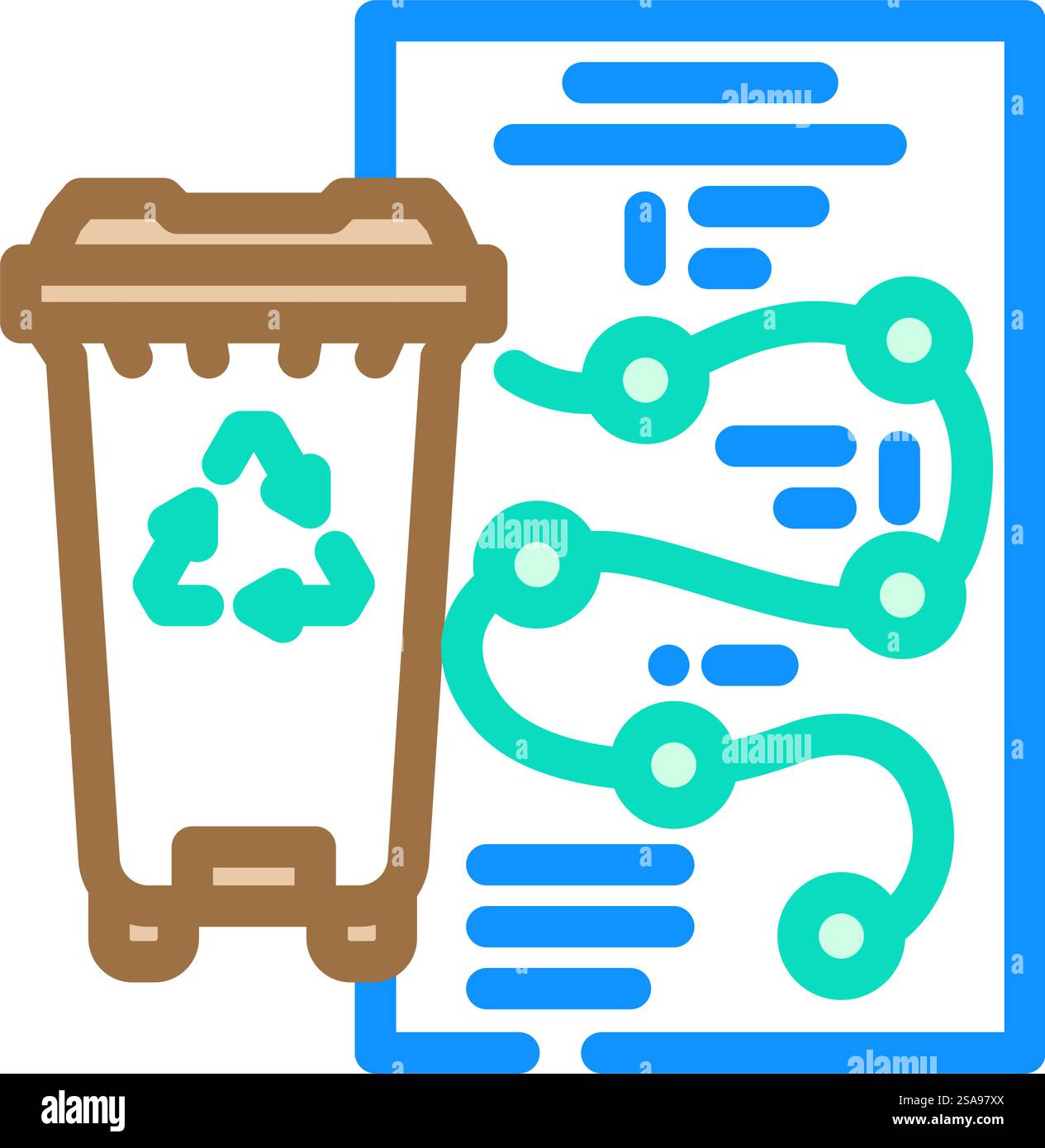 waste management waste sorting color icon vector. waste management ...