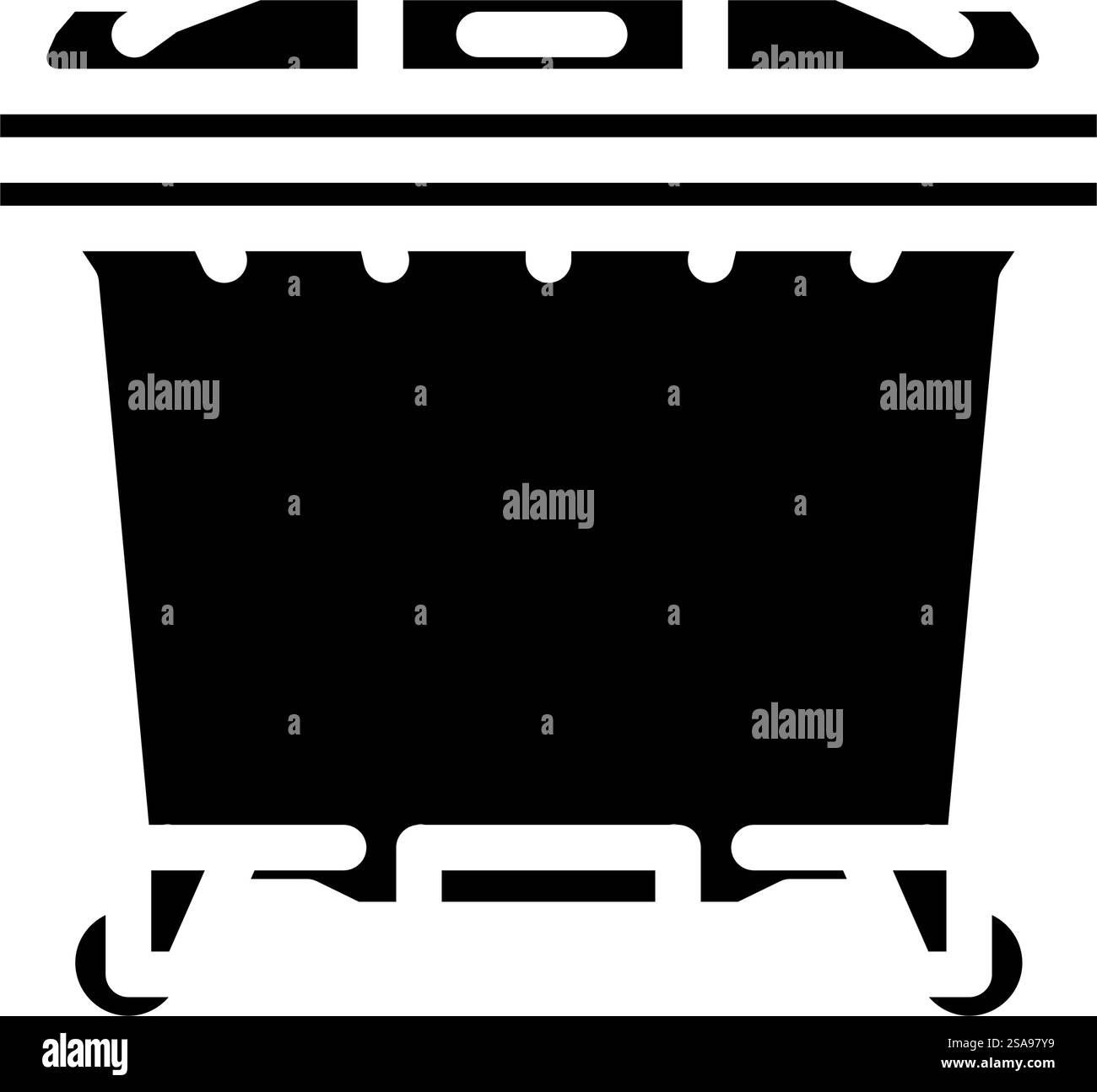 green bin waste sorting glyph icon vector. green bin waste sorting sign ...