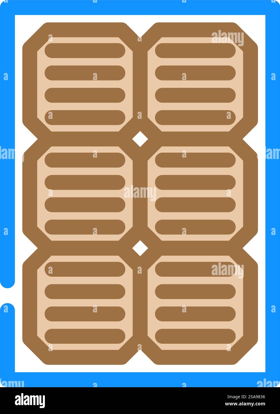 module solar panel color icon vector. module solar panel sign. isolated ...
