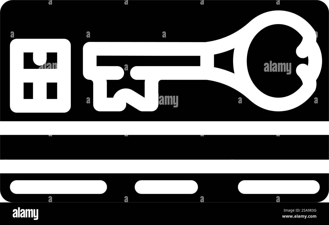 virtual keycard glyph icon vector. virtual keycard sign. isolated ...