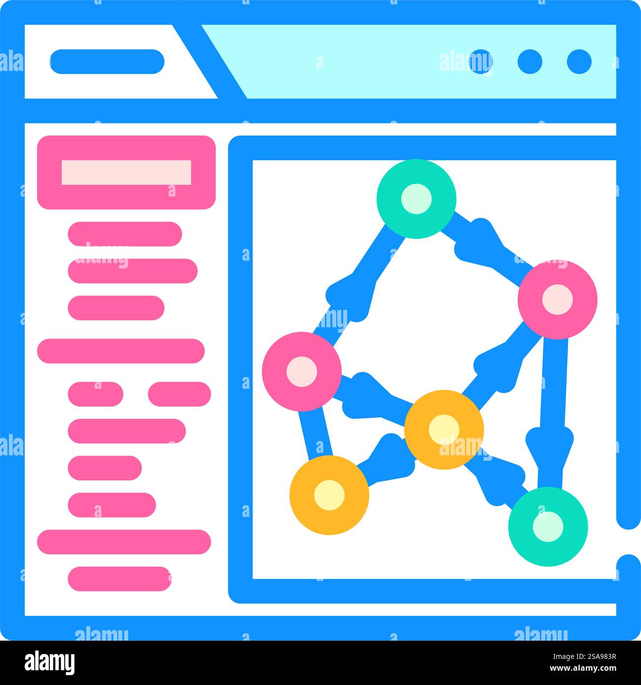 knowledge graph seo color icon vector. knowledge graph seo sign ...
