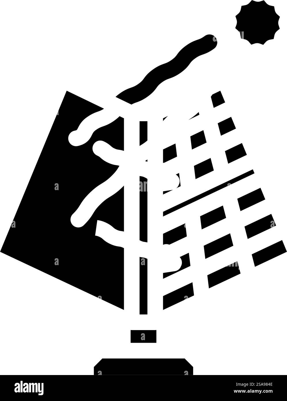 reflectors solar panel glyph icon vector. reflectors solar panel sign ...