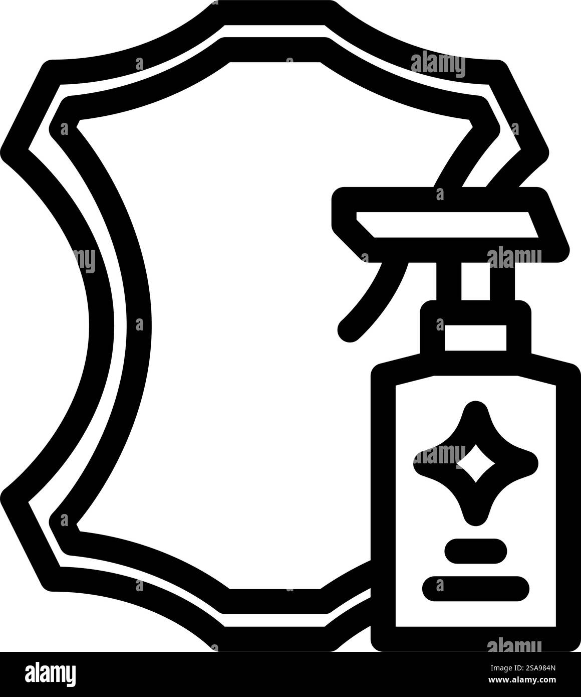 leather cleaning line icon vector. leather cleaning sign. isolated ...