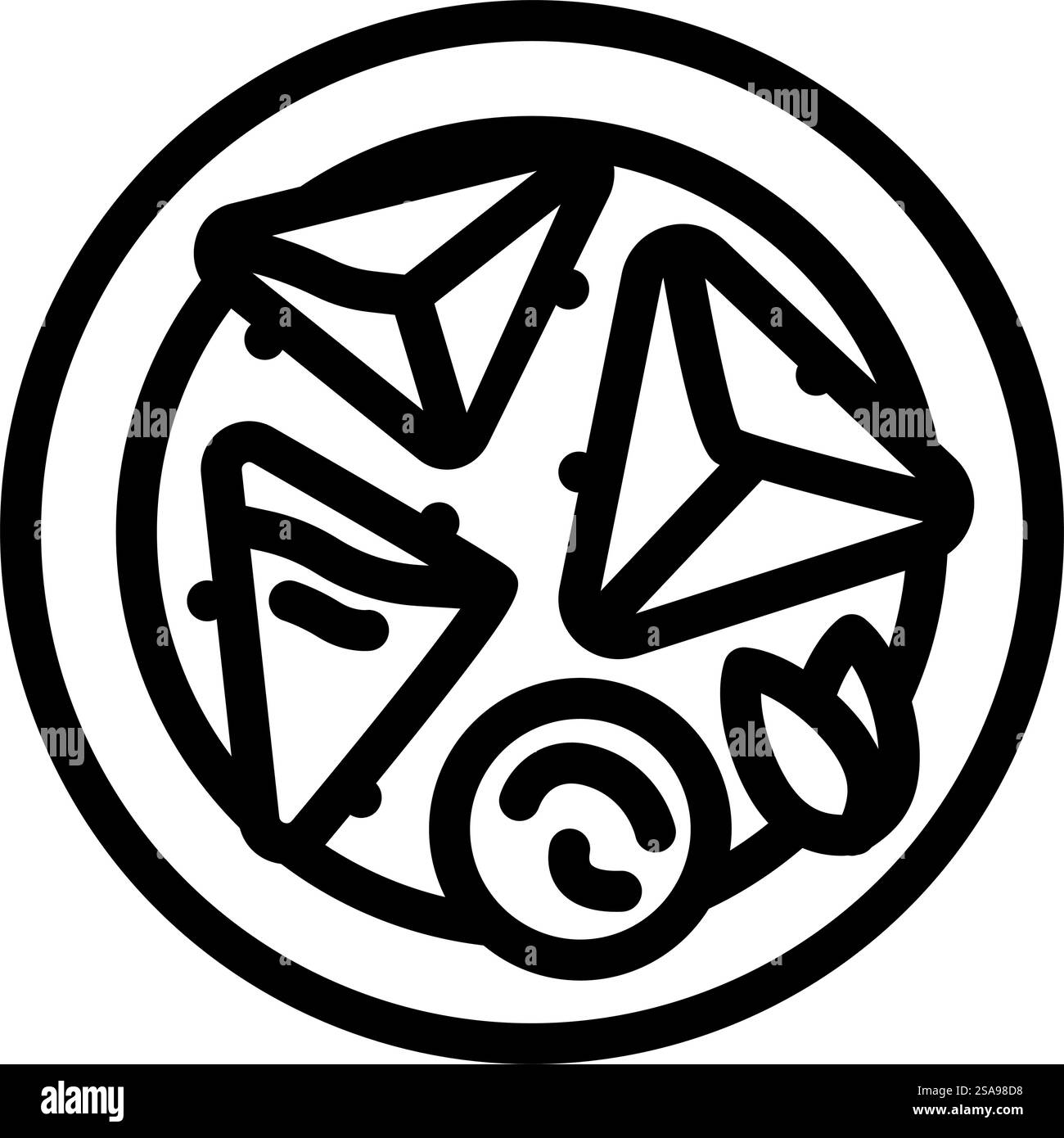 samosa indian cuisine line icon vector. samosa indian cuisine sign ...