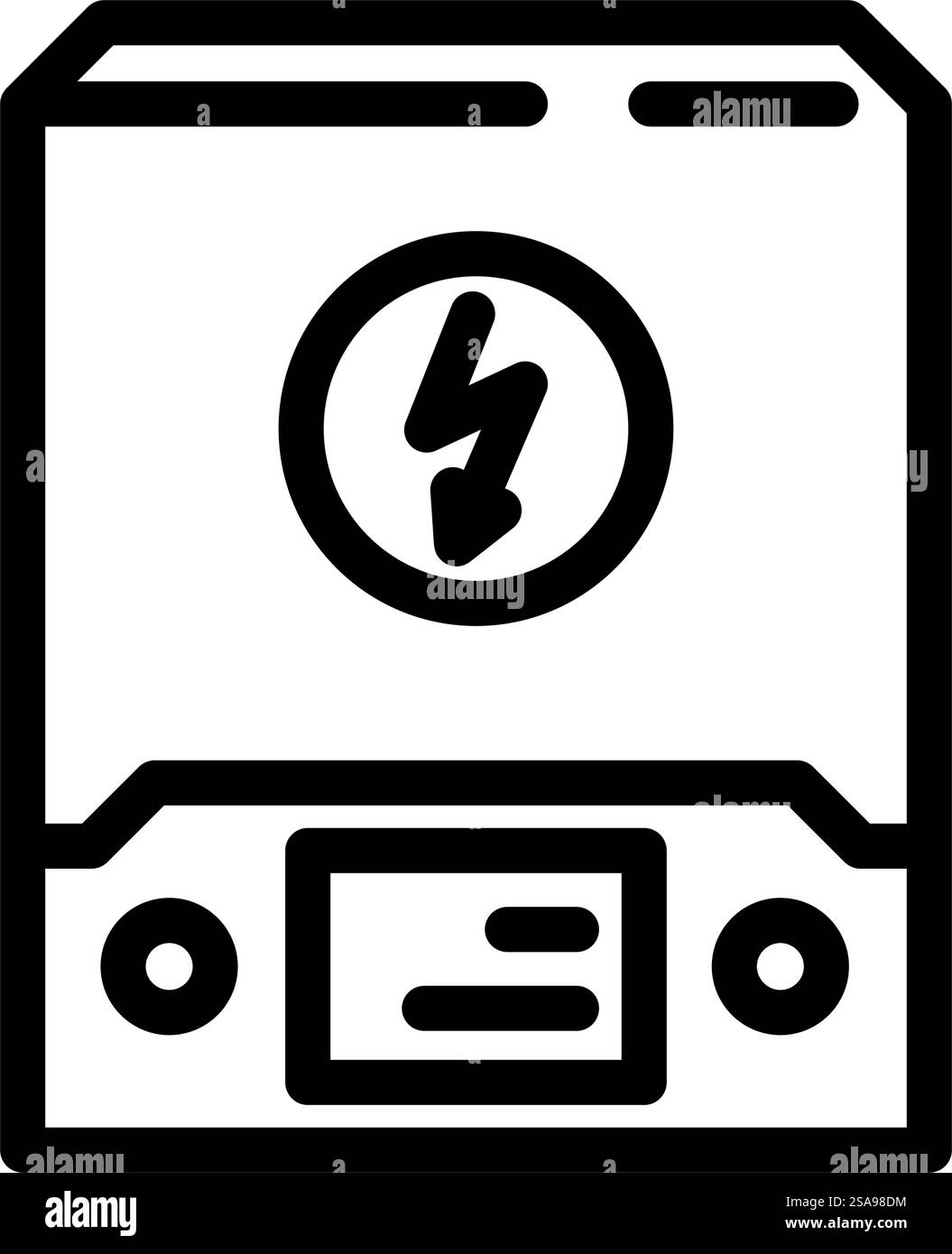 inverter solar panel line icon vector. inverter solar panel sign ...
