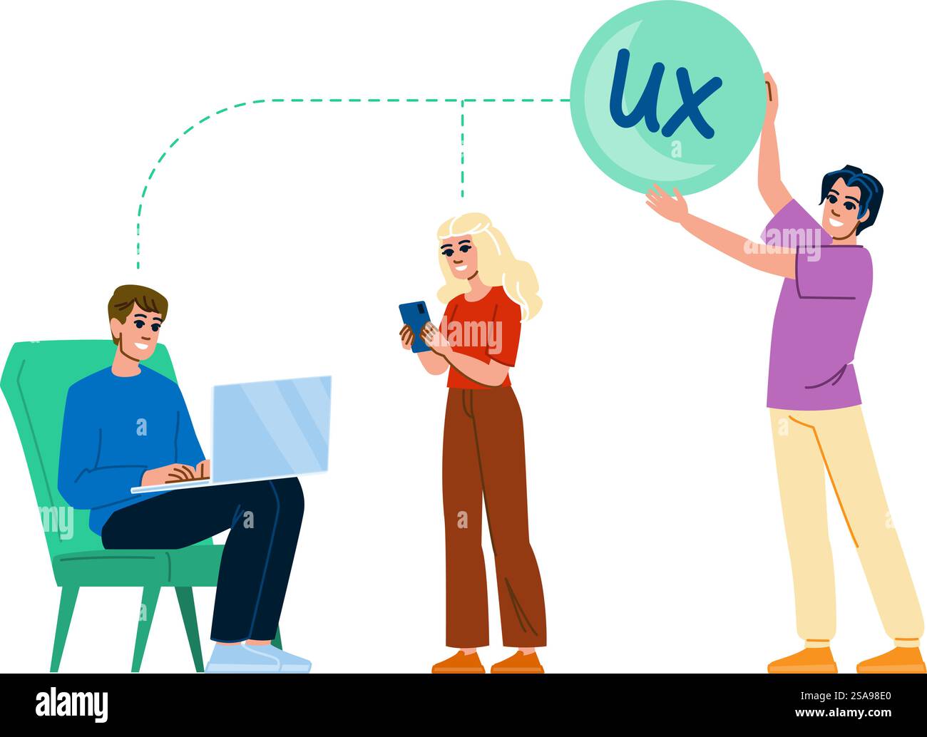 experience user research website vector. usability testing, data ...