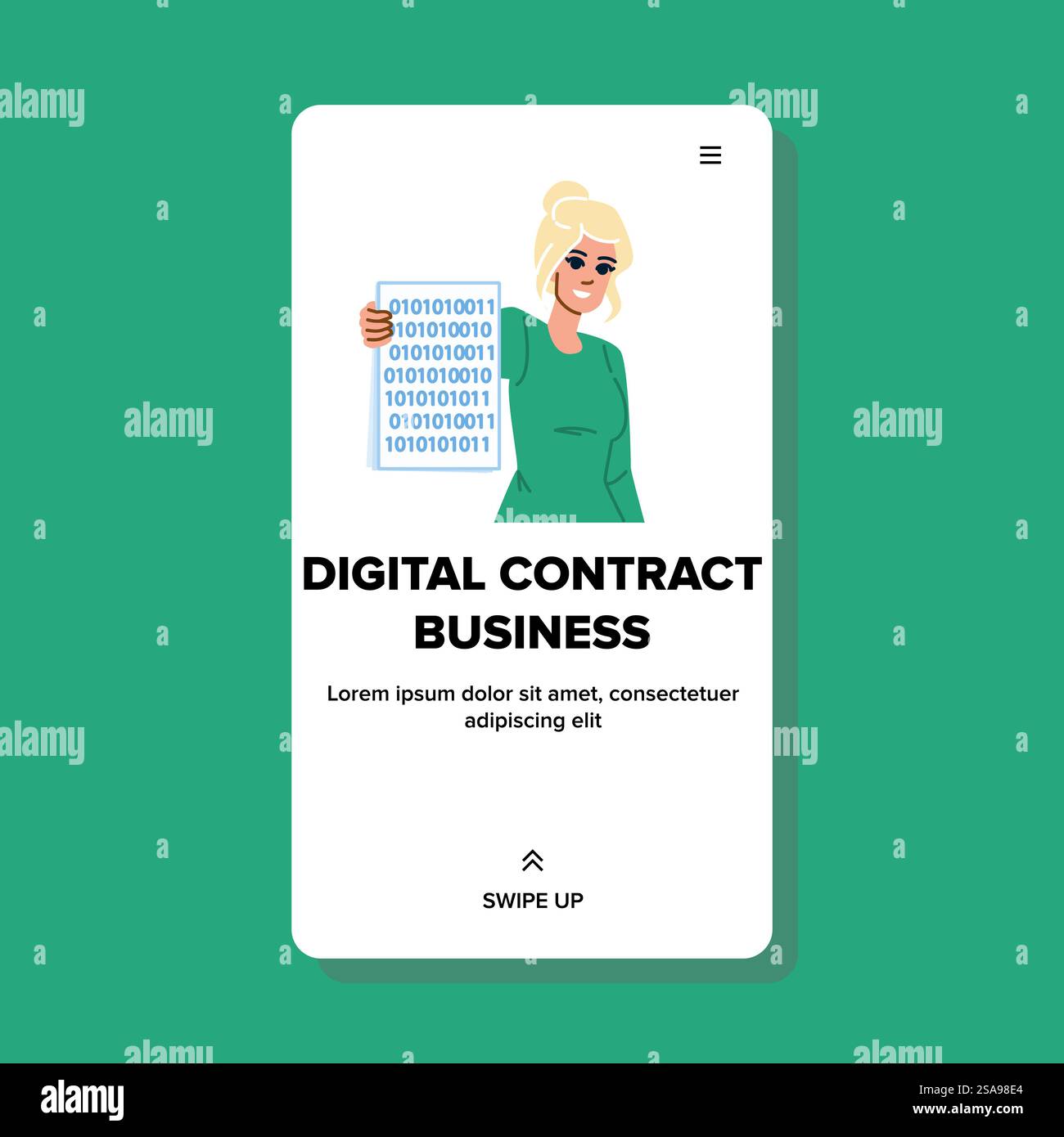 technology digital contract business vector. agreement blockchain ...