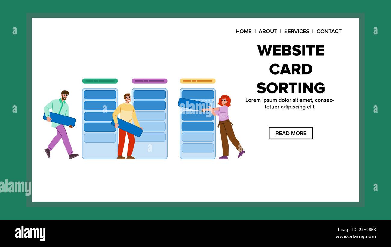 Layout website card sorting vector user friendly hi-res stock photography and images - Alamy