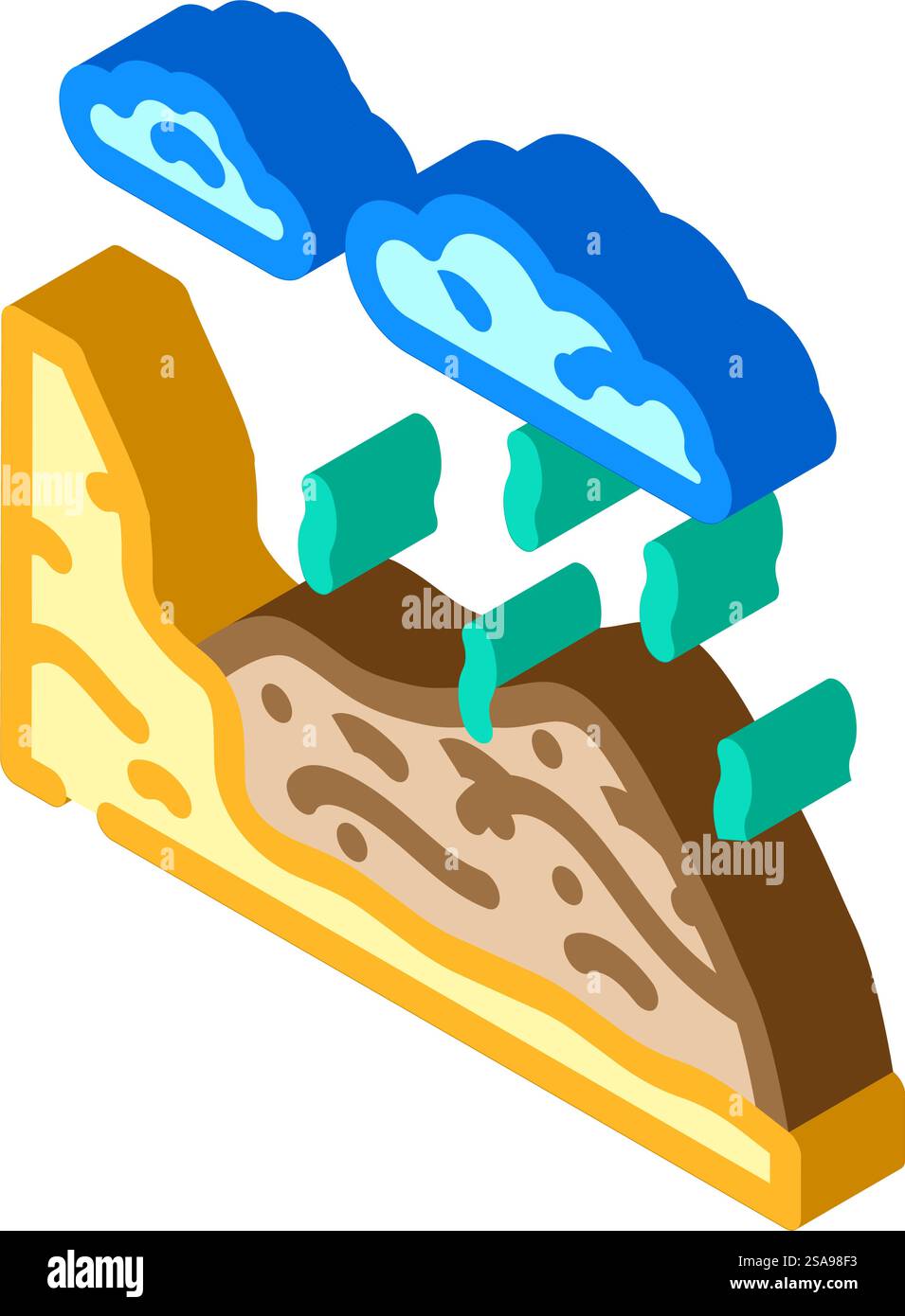 landfill waste sorting isometric icon vector. landfill waste sorting ...