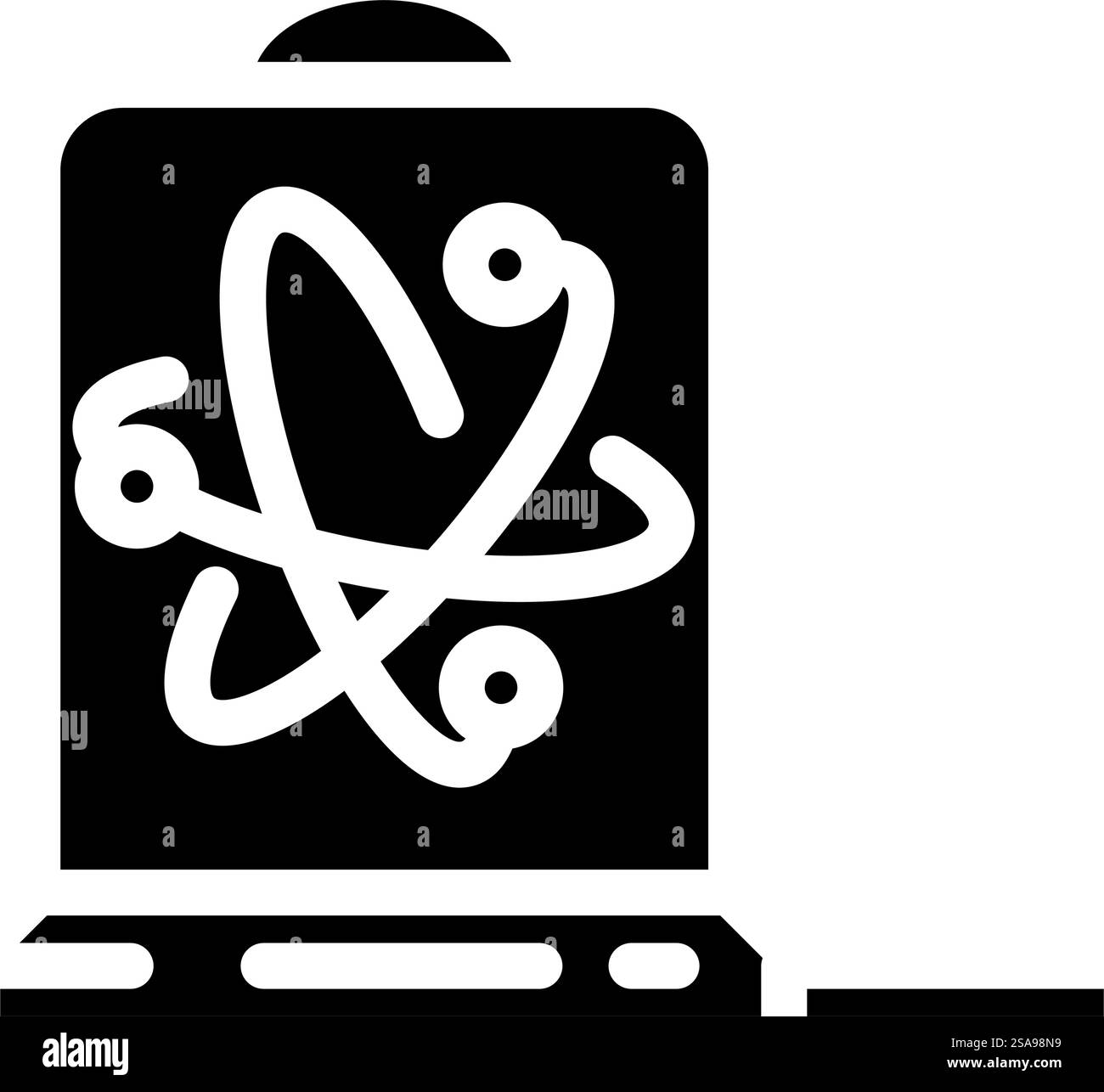 sensor quantum technology glyph icon vector. sensor quantum technology ...