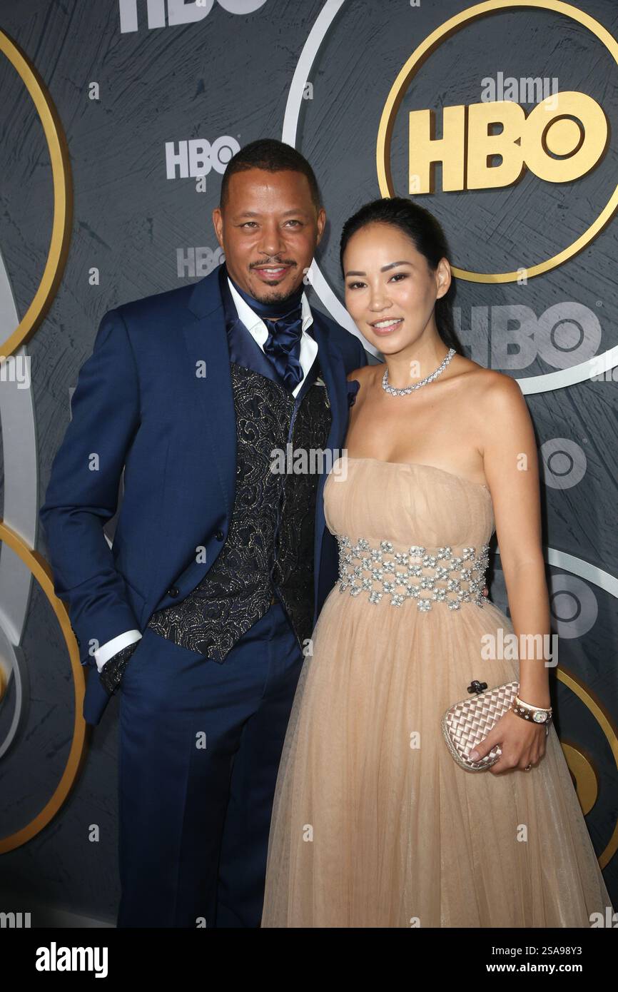 Terrence Howard and Miranda Pak at the HBO Primetime Emmy Awards After ...