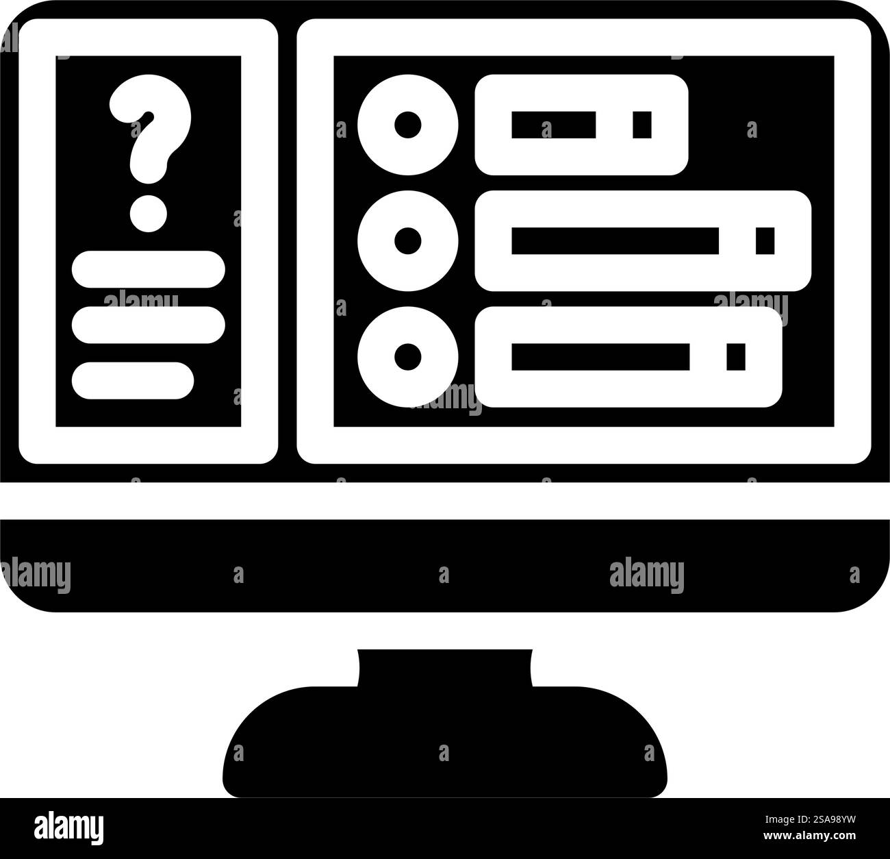 audience polling glyph icon vector. audience polling sign. isolated ...